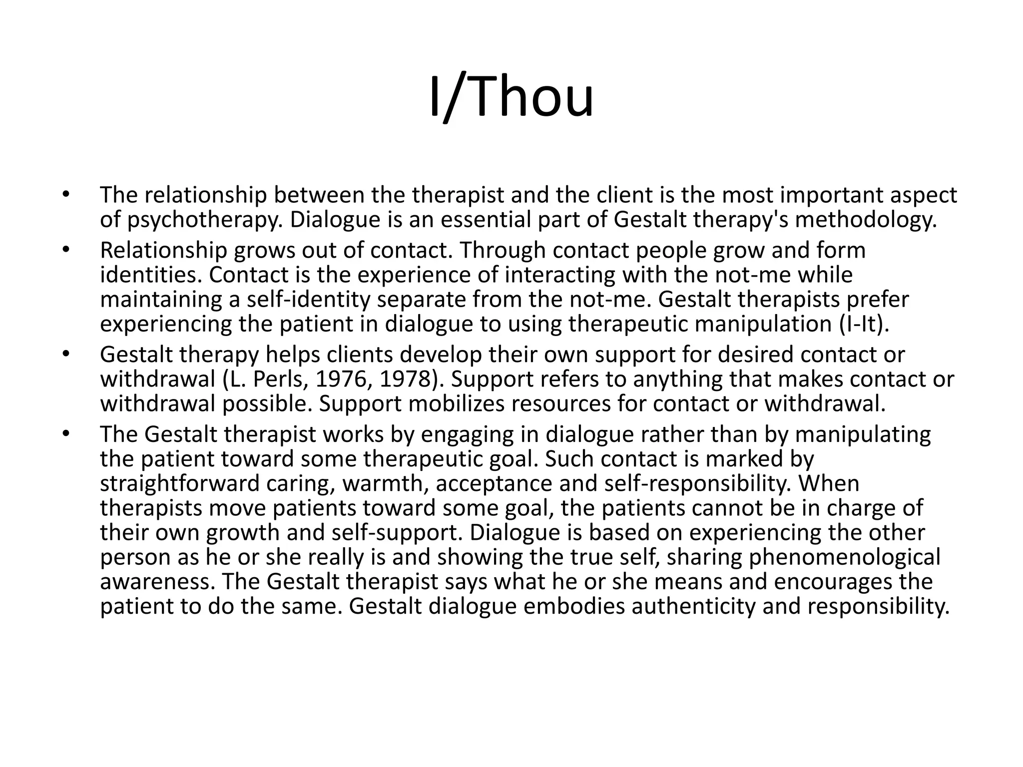 Gestalt Therapy: An Introduction | PPTX