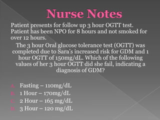 Gestational diabetes case study 2nd one | PPTX