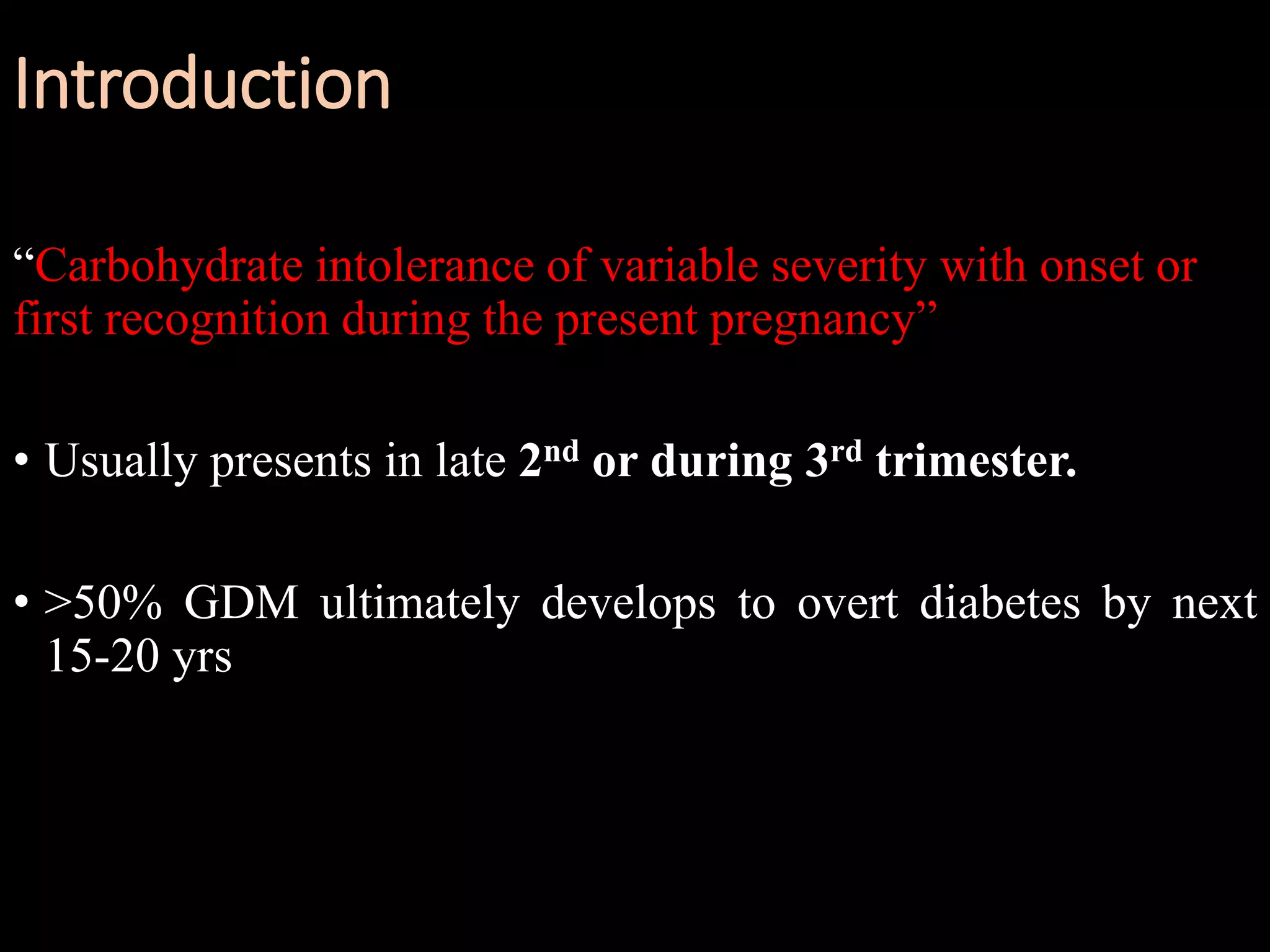 Gestational Diabetes Mellitus (GDM) | PPT