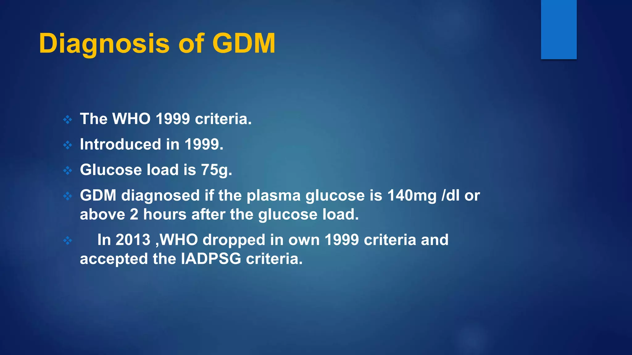 Gestational diabetes mellitus | PPTX