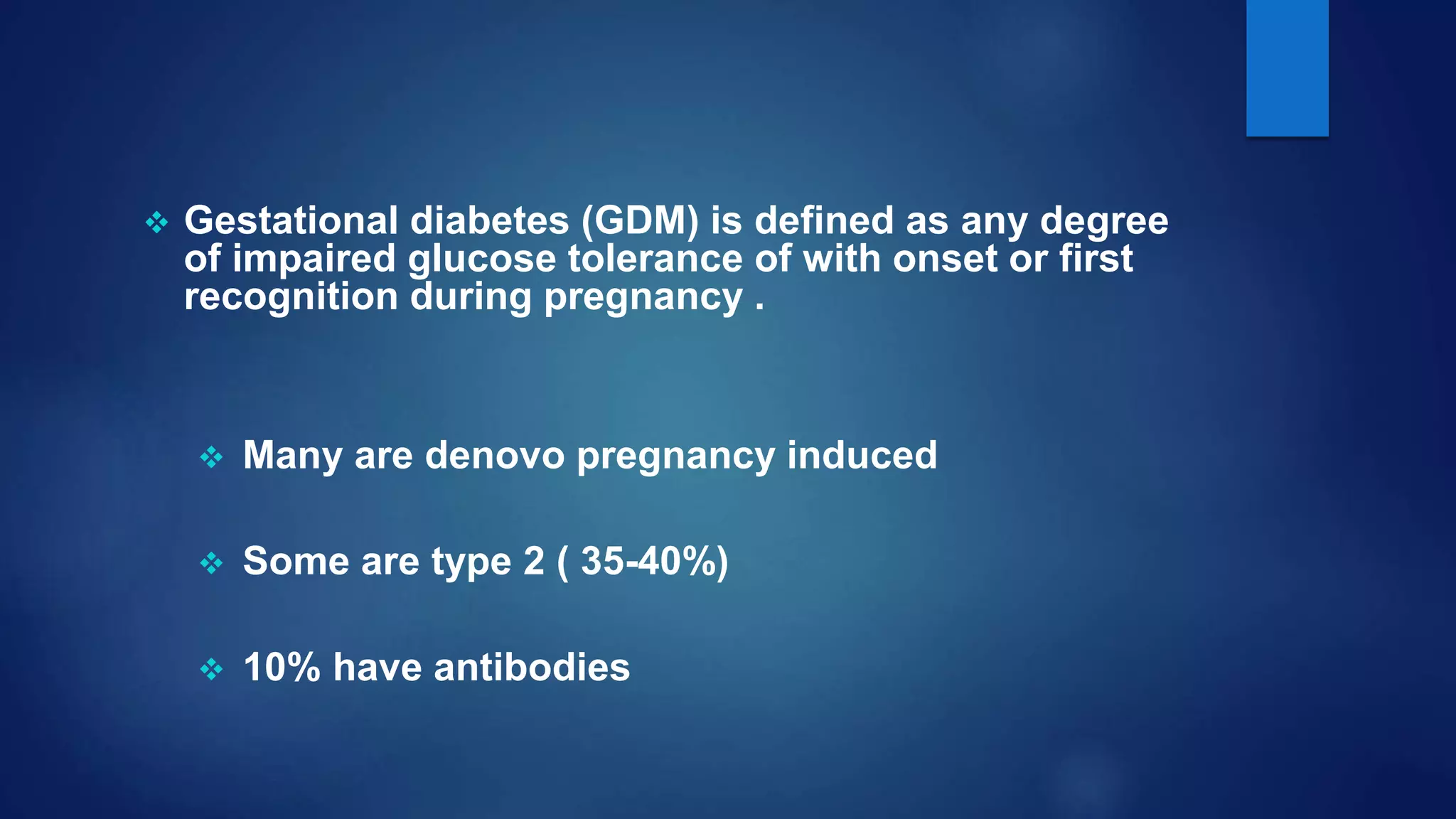 Gestational diabetes mellitus | PPTX
