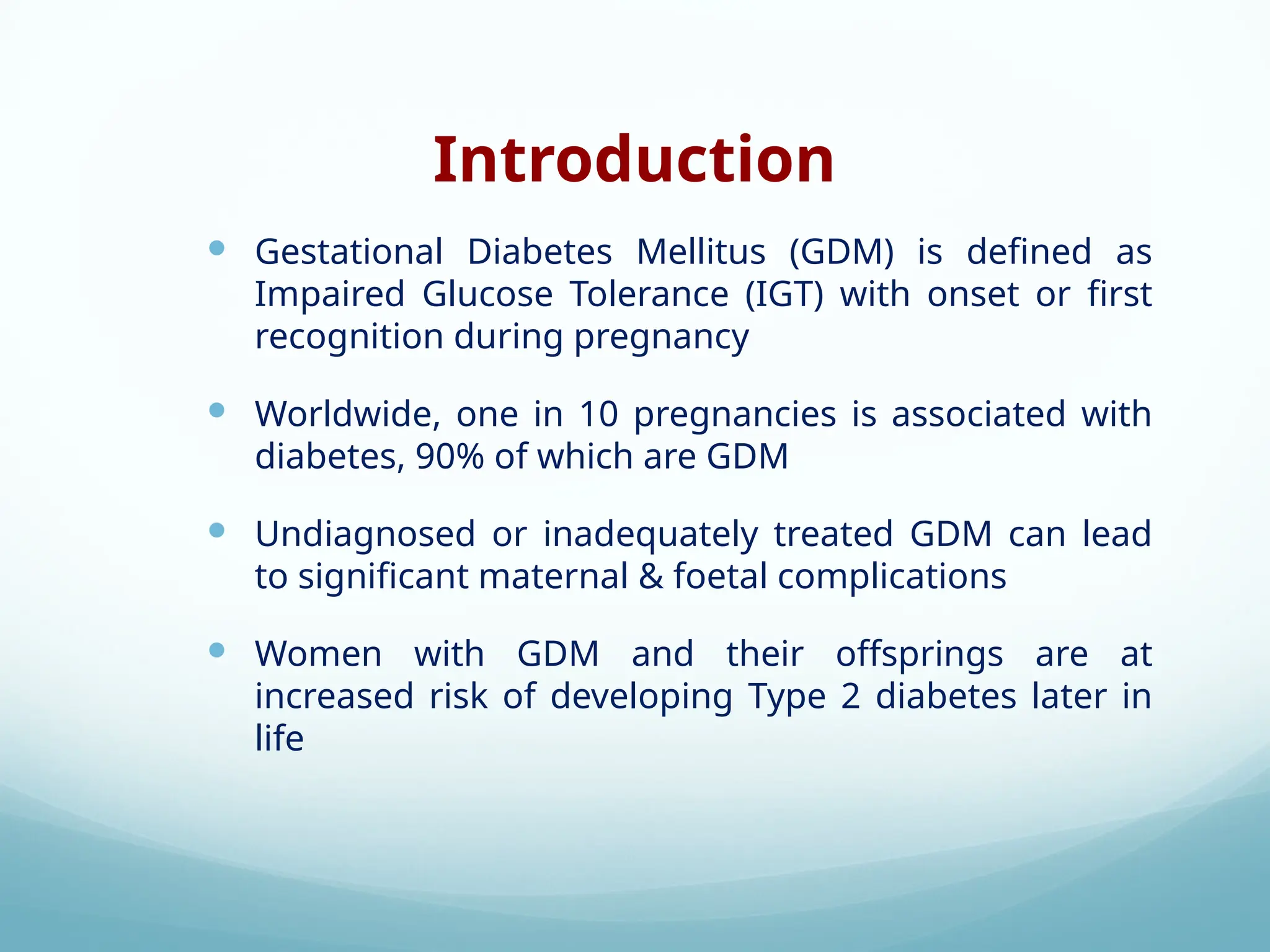 Gestational Diabetes Mellitus Presentation | PPTX