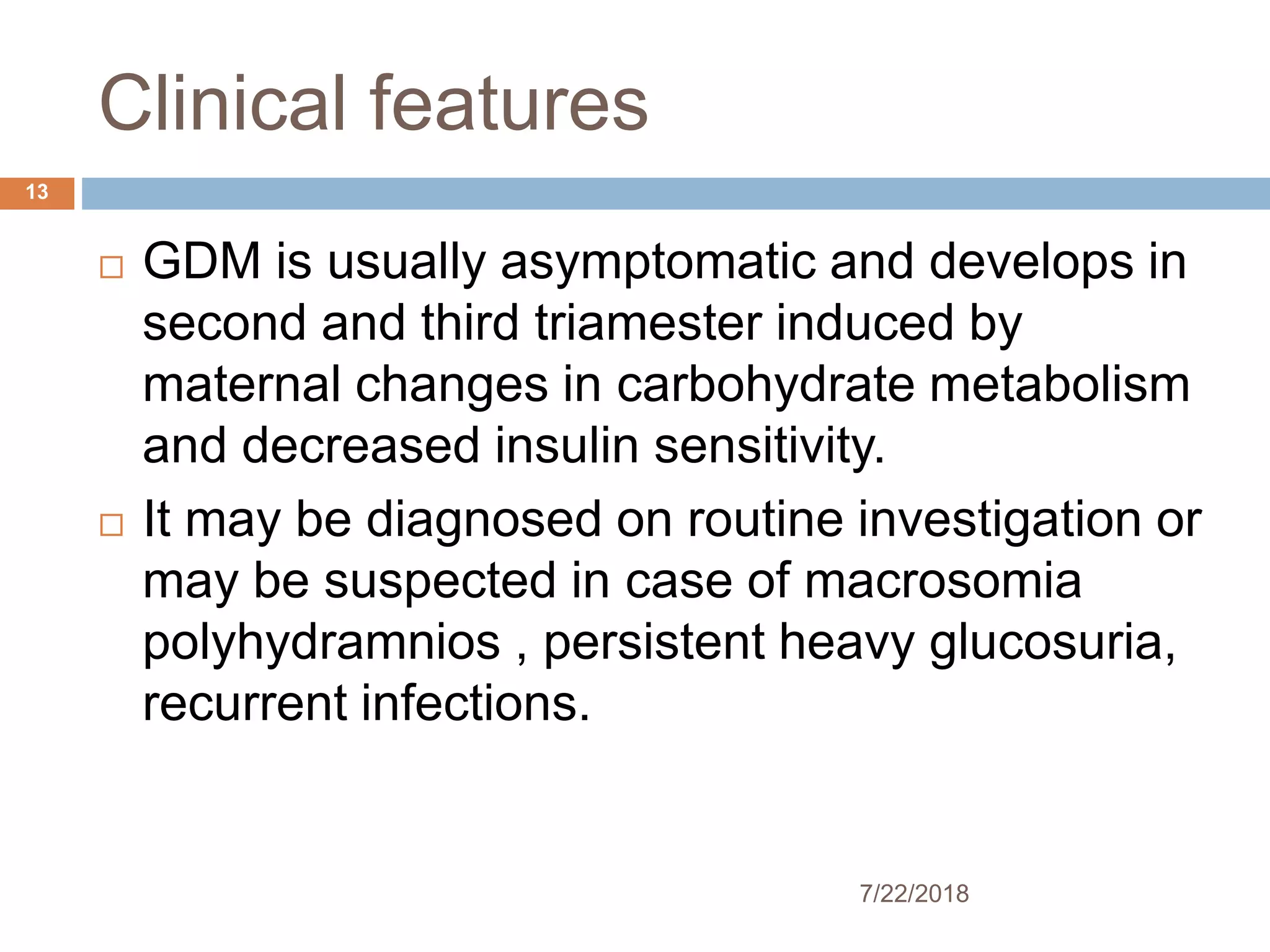 Gestational diabetes mellitus(gdm) | PPT