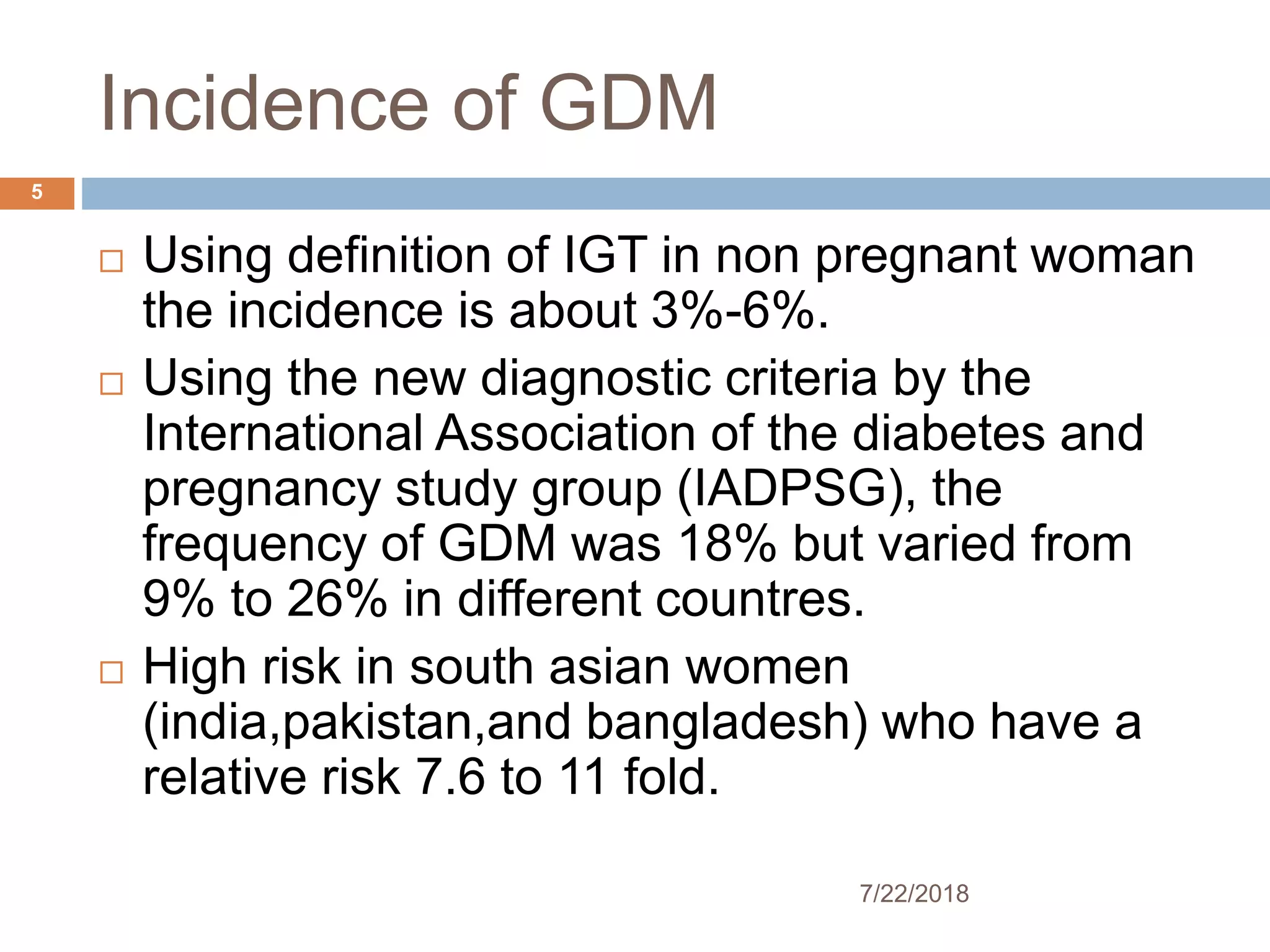 Gestational diabetes mellitus(gdm) | PPT