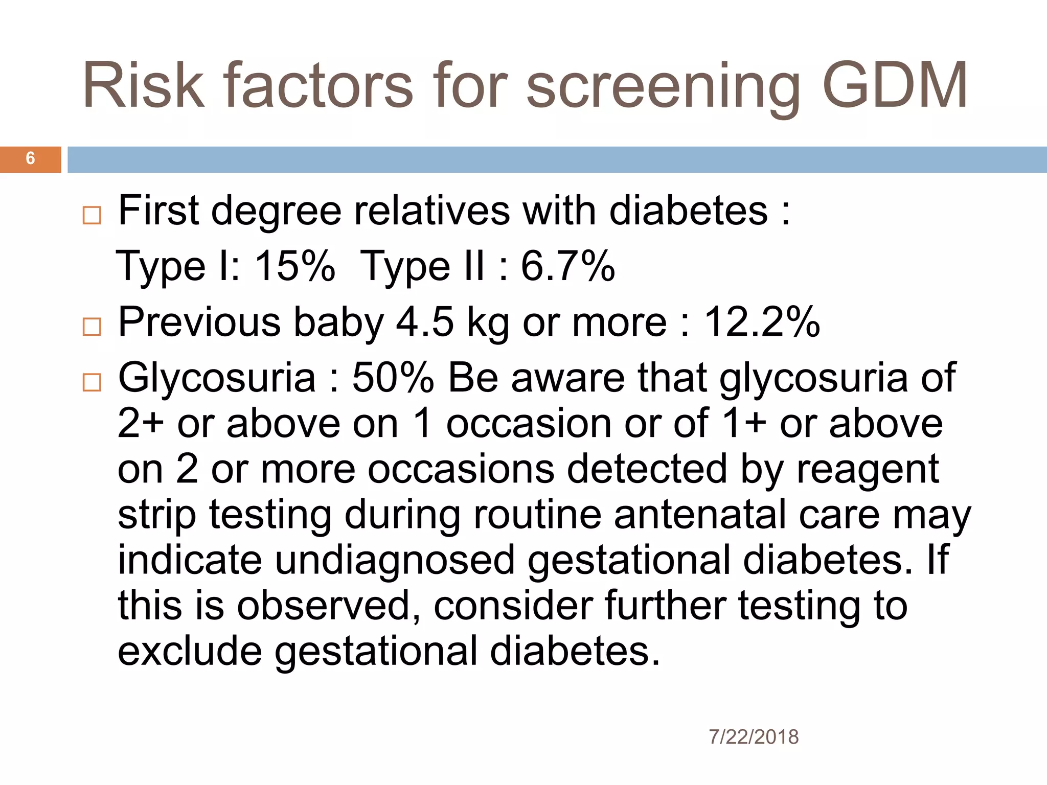 Gestational diabetes mellitus(gdm) | PPT