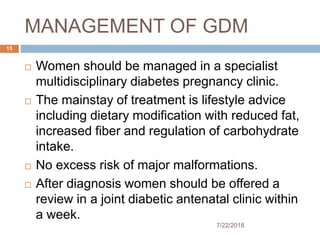 Gestational diabetes mellitus(gdm) | PPT