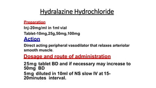 Gestational hypertension -antihypertensive drugs. | PPTX