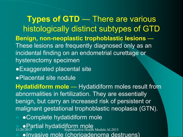 Gestational Trophobalstic Disease Ppt