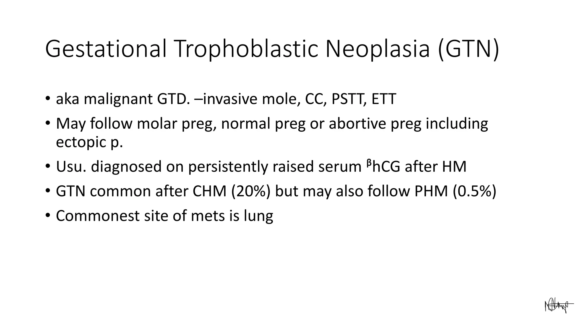 Gestational Trophoblastic Disease (GTD) | PDF