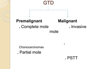 Gestational trophoblastic disease | PPTX