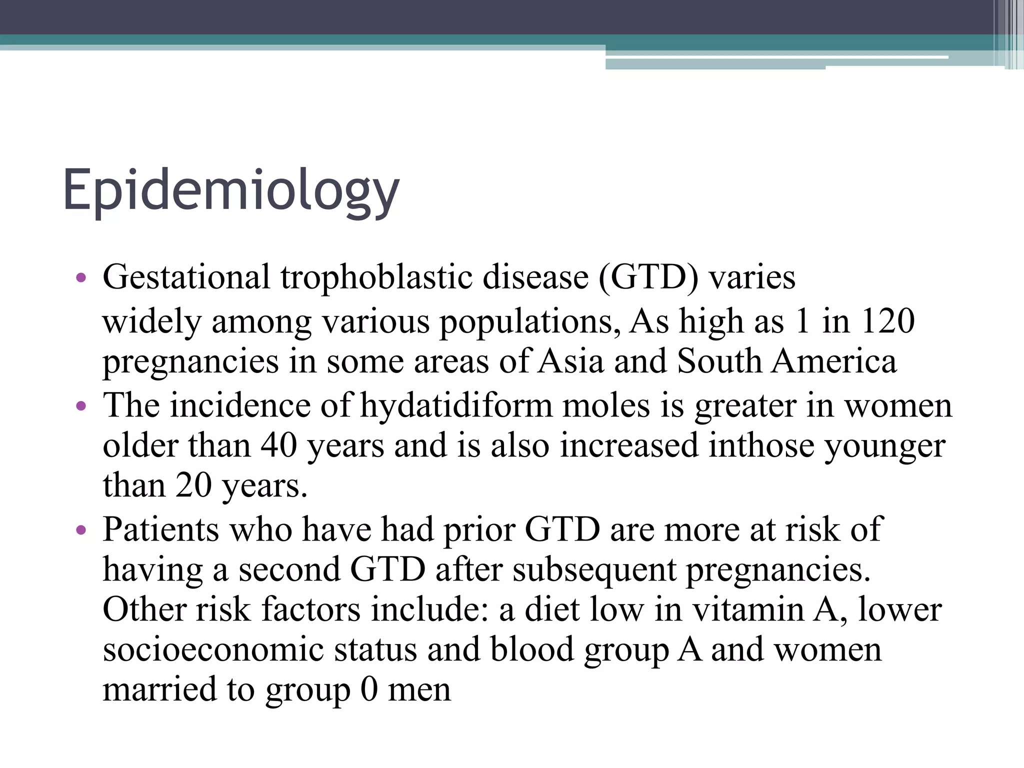 Gestational trophoblastic disease | PPTX