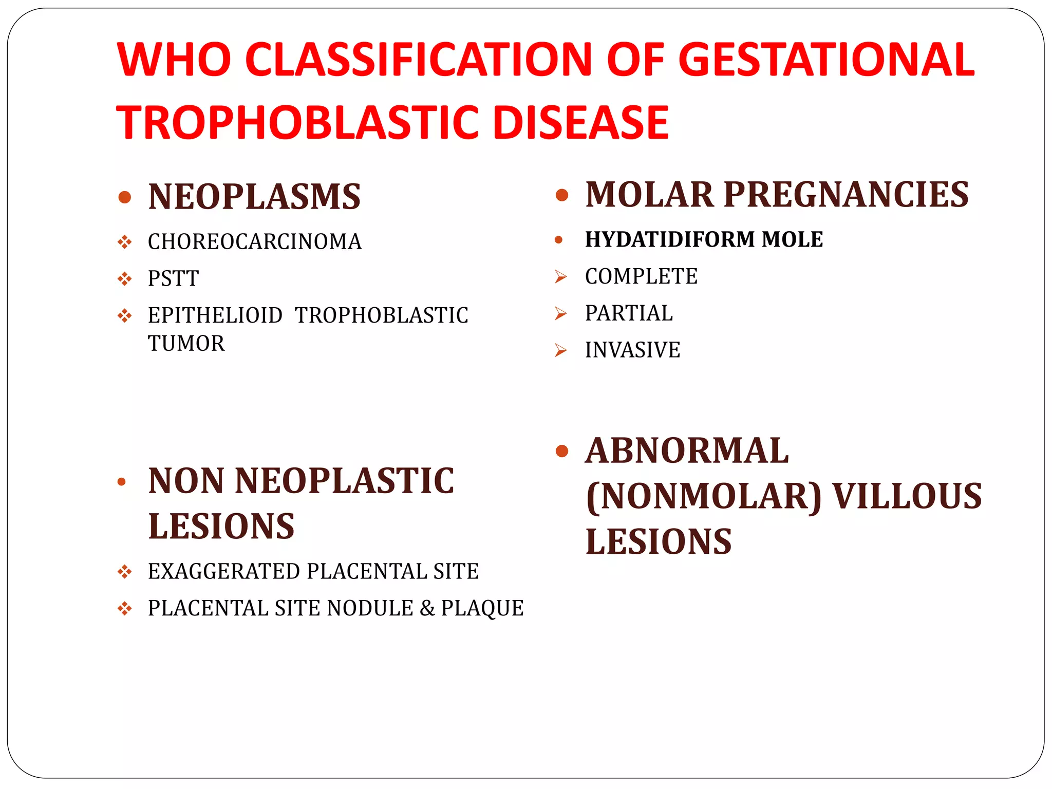 Gestational trophoblastic disease | PPTX