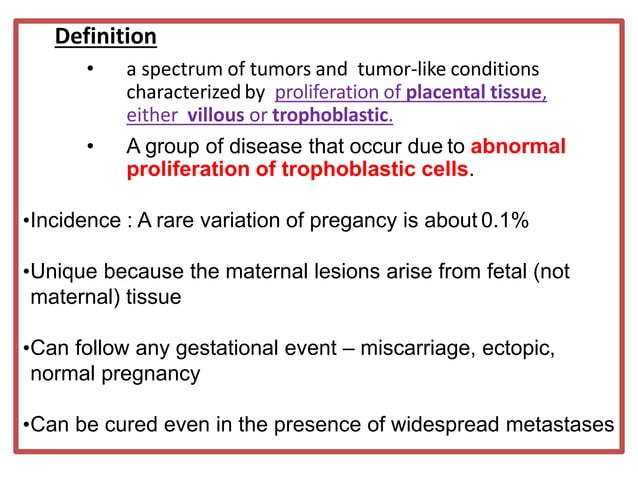 Gestational trophoblastic disease (GTD).pptx | Pregnancy | Reproductive ...