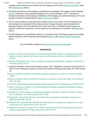 Gestational trophoblastic neoplasia epidemiology, clinical features ...