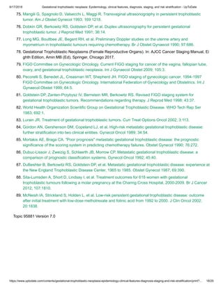 Gestational trophoblastic neoplasia epidemiology, clinical features ...
