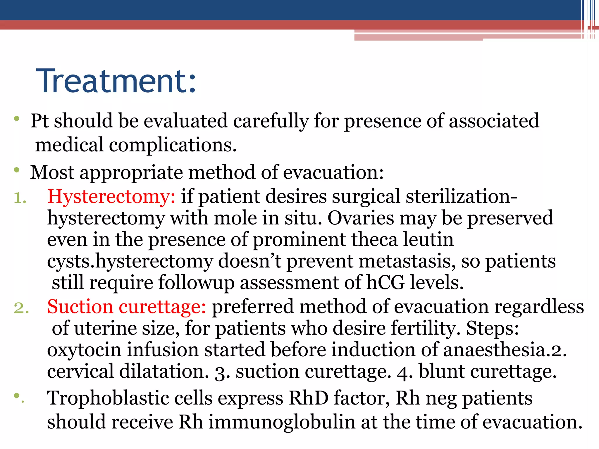 Gestational trophoblastic neoplasia management | PPT