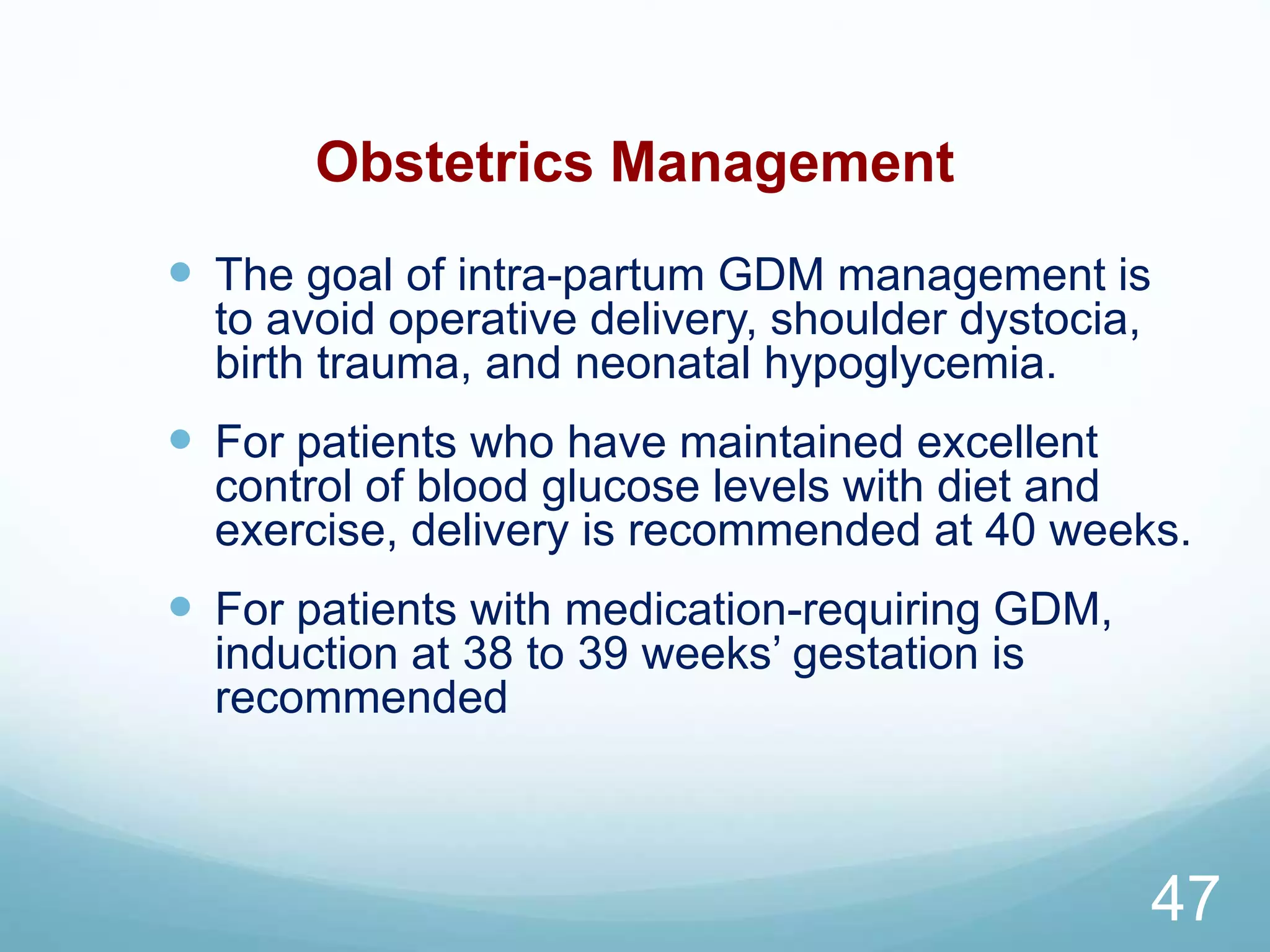 Gestation Diabetic Mellitus (GDM) | PPT