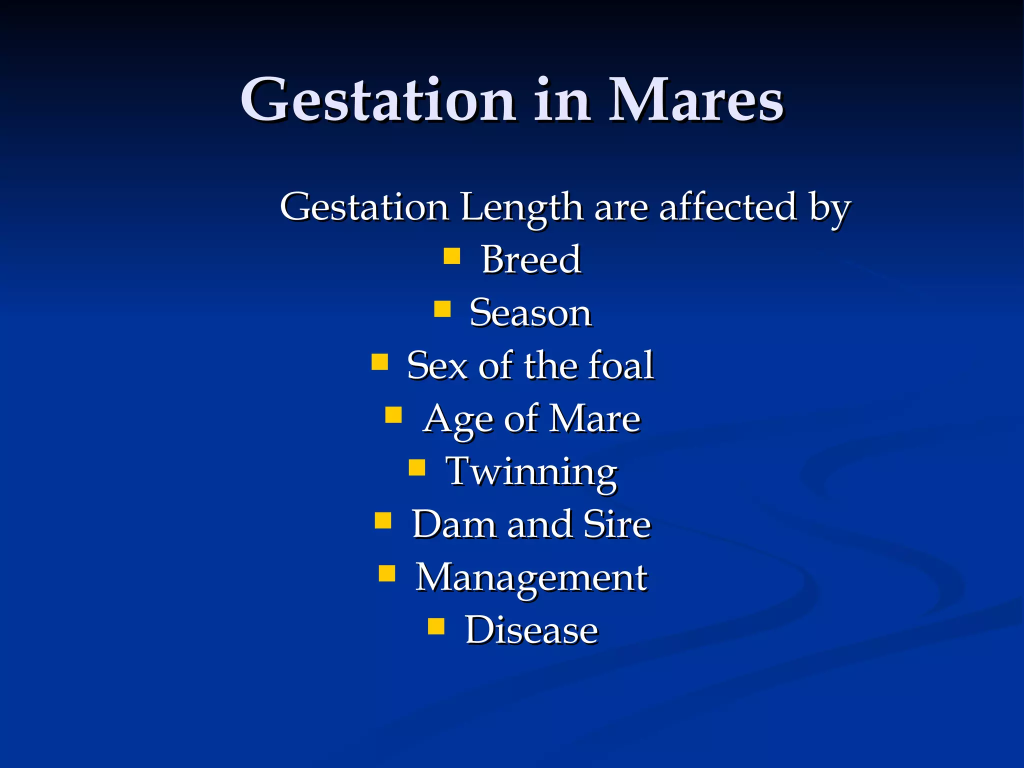Gestation in mares | PPT
