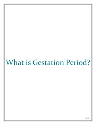 Gestation period in organisms-Class 12th project | PDF