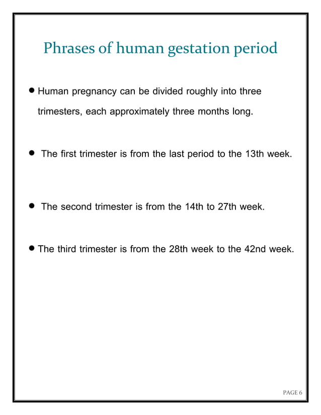 Gestation period in organisms-Class 12th project | PDF | Pregnancy ...