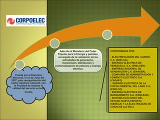 Gestión ambiental de la corporacioon electrica nacional corpoelec y sus ...