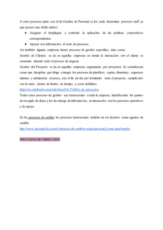 Gestión por procesos | DOCX