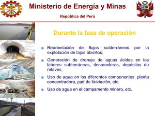 Gestión del Agua en el Sector Minero - Fredesbindo Vasquez (MINEM) | PPT