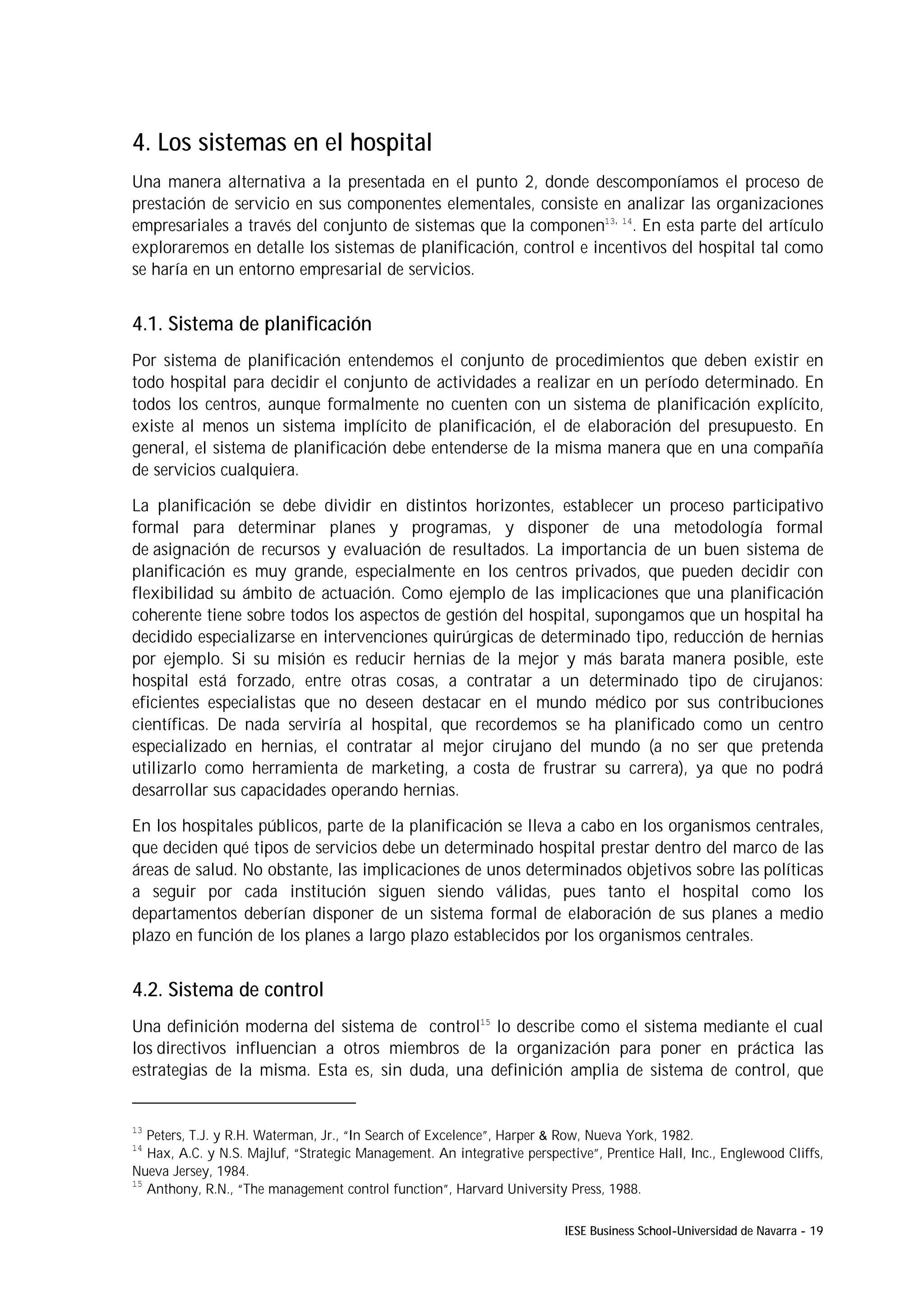 Gestion de la empresa hospitalaria | PDF