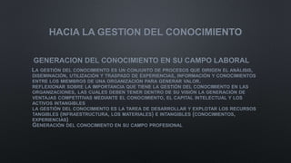 Gestion del conocimiento 1 | PPTX