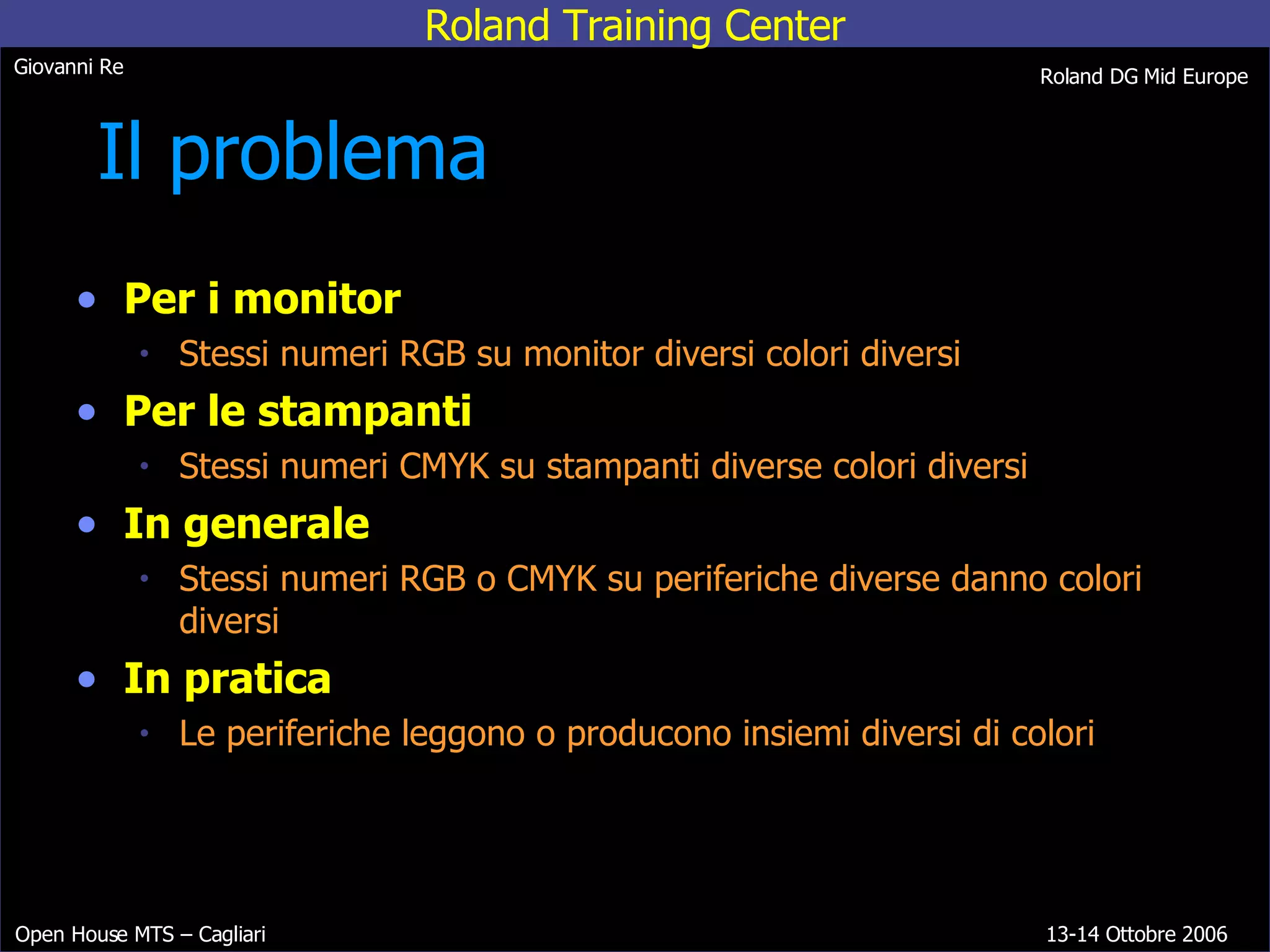 Gestione del Colore | PPT