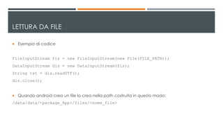 Gestione file su android | PPTX | Operating Systems | Computer Software and Applications