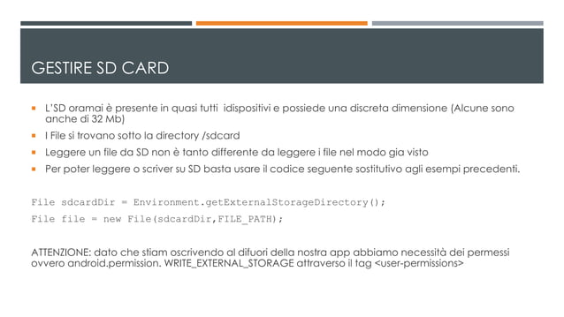 Gestione file su android | PPTX | Operating Systems | Computer Software ...