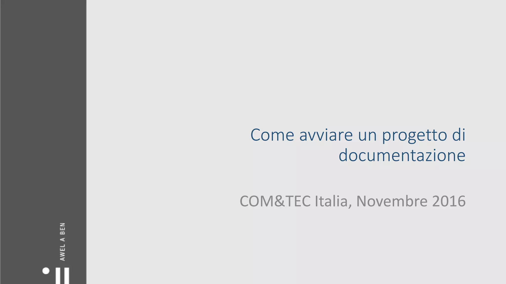 Documentation tecnica : Gestione progetto | PPTX