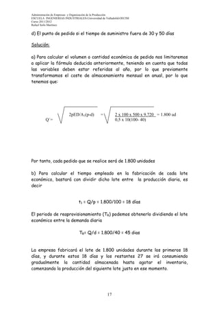 Gestion inventarios con demanda independiente | PDF