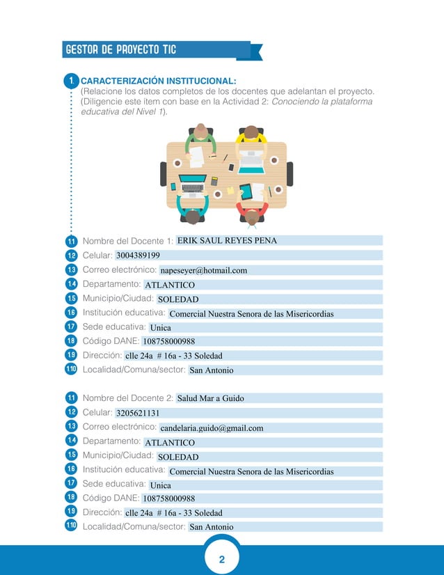 Gestor de proyecto “POR EL RESCATE DE LOS VALORES, UTILIZA ...