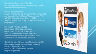 Gestores de contenido | PPT