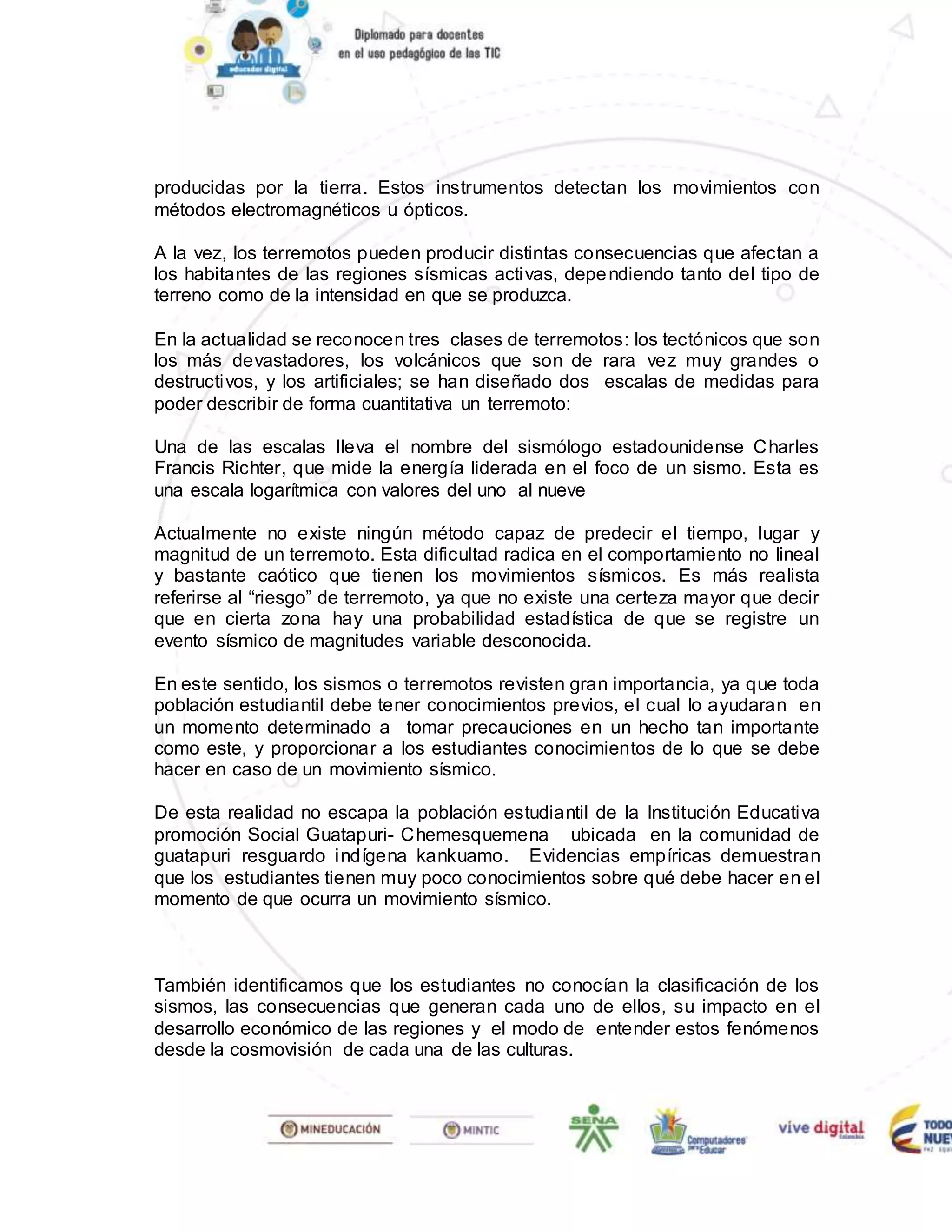 Los fenómenos naturales y sus consecuencias en la vida y desarrollo de ...