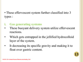 Gestro retention drug delivery system, by dr. umesh kumar sharma ...