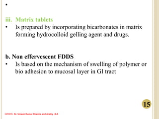 Gestro retention drug delivery system, by dr. umesh kumar sharma ...