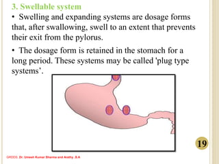 Gestro retention drug delivery system, by dr. umesh kumar sharma ...