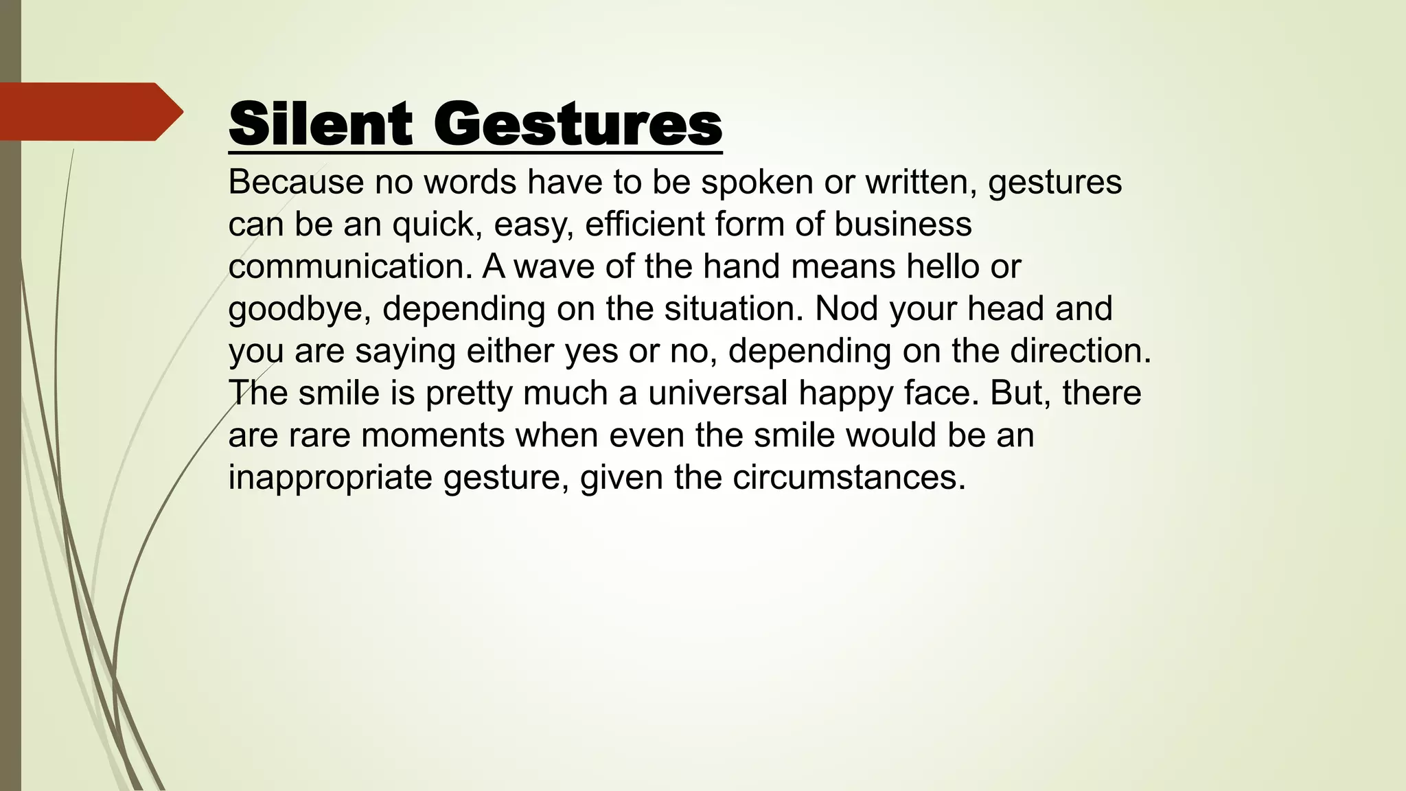 Gestural communication and its importance | PPTX