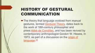 Gestural communication and its importance | PPTX