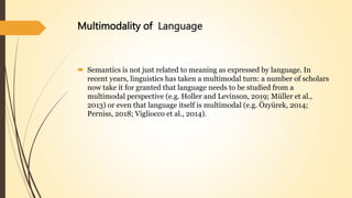 Functions of Gestural Semantics in Contemporary Communication | PPT
