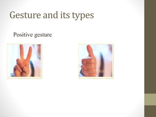 Gesture and its types | PPTX