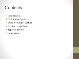 Gesture and its types | PPTX
