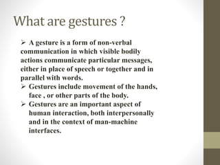 Gesture and its types | PPTX