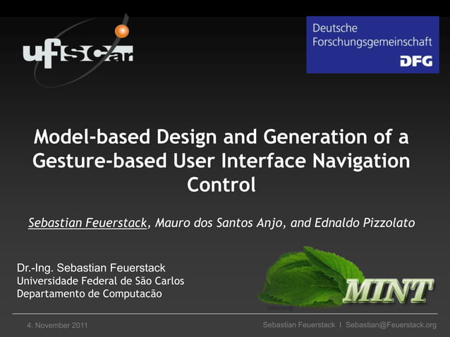 Model-based Design and Generation of a Gesture-based User Interface ...