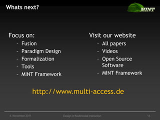 Model-based Design and Generation of a Gesture-based User Interface Navigation Control | PPT