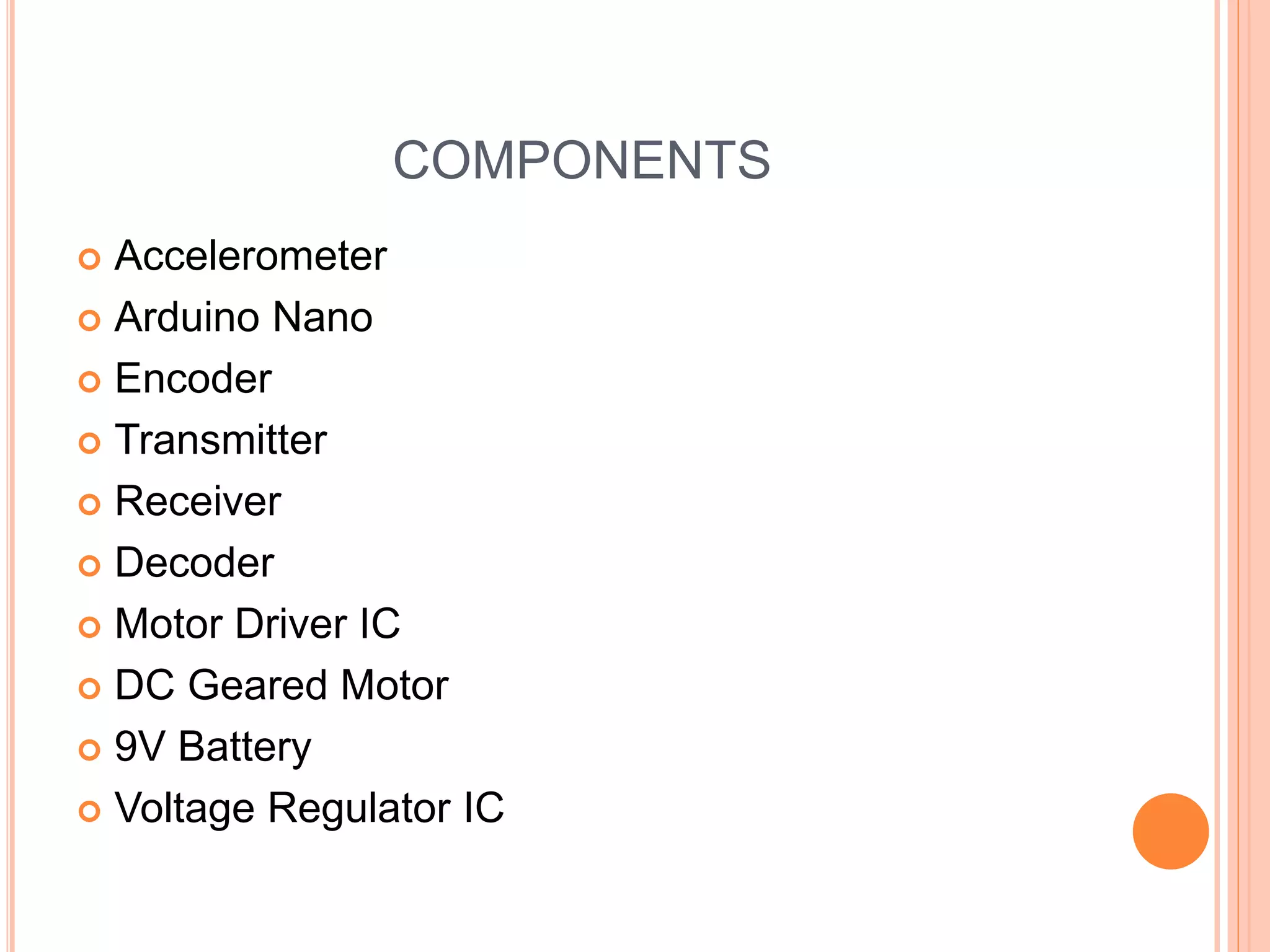 Gesture controled robot | PPT