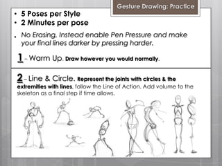 Gesture drawing | PPTX | Drawing and Sketching | Arts and Crafts